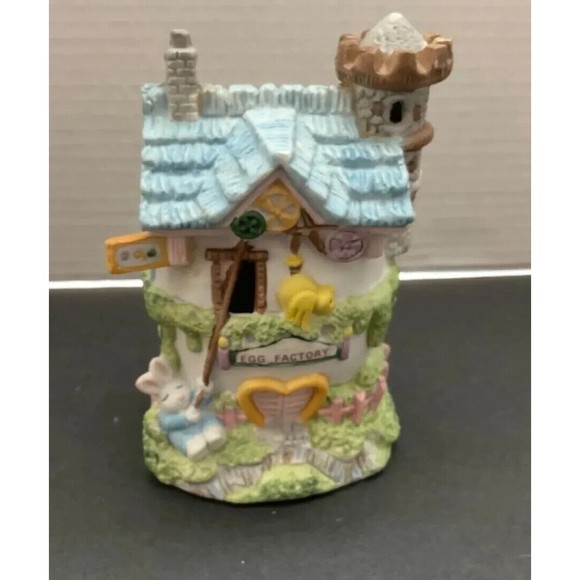 Holiday | Bunny Towne Egg Factory Hand Painted Porcelain Easter Village ...